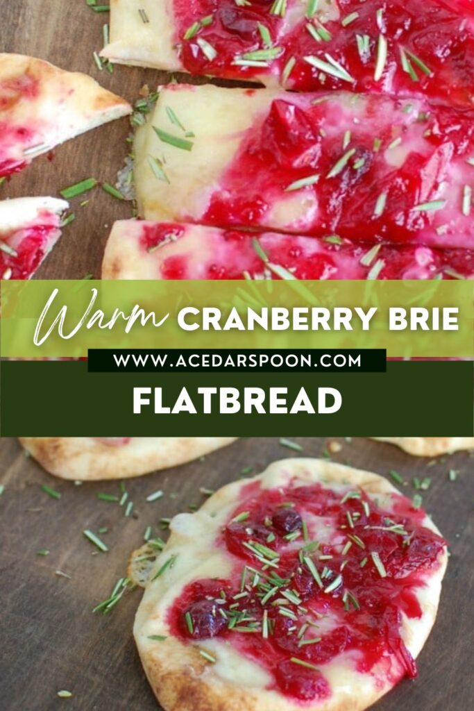Warm Brie Cranberry Naan - A Cedar Spoon