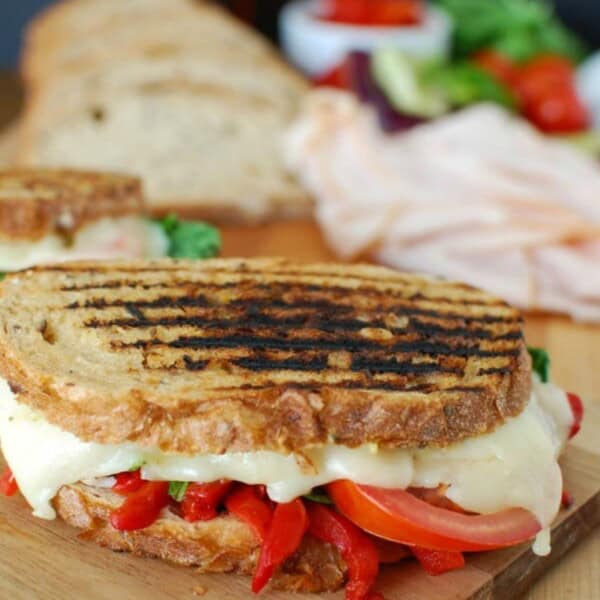 Mediterranean Turkey Hummus Panini - A Cedar Spoon