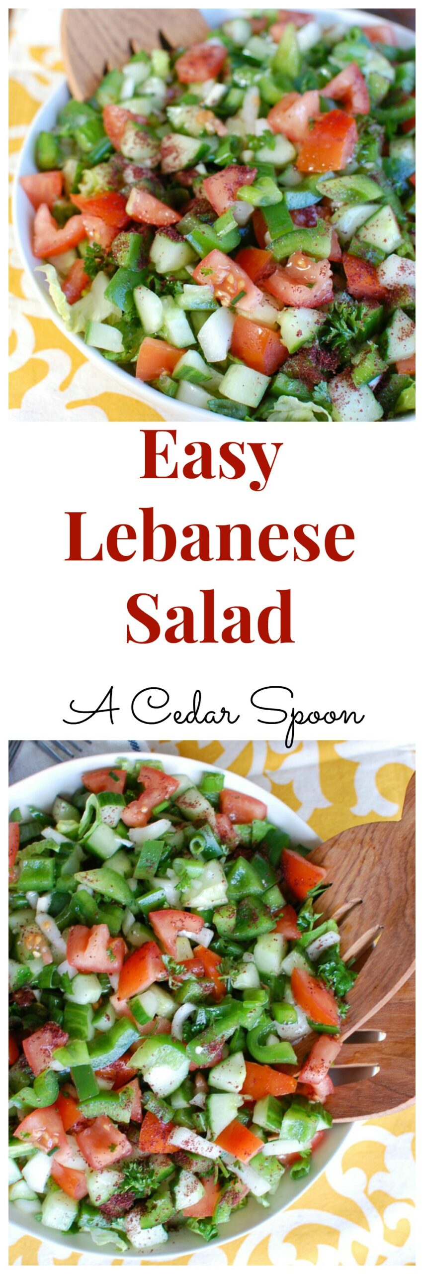 Easy Lebanese Salad - A Cedar Spoon