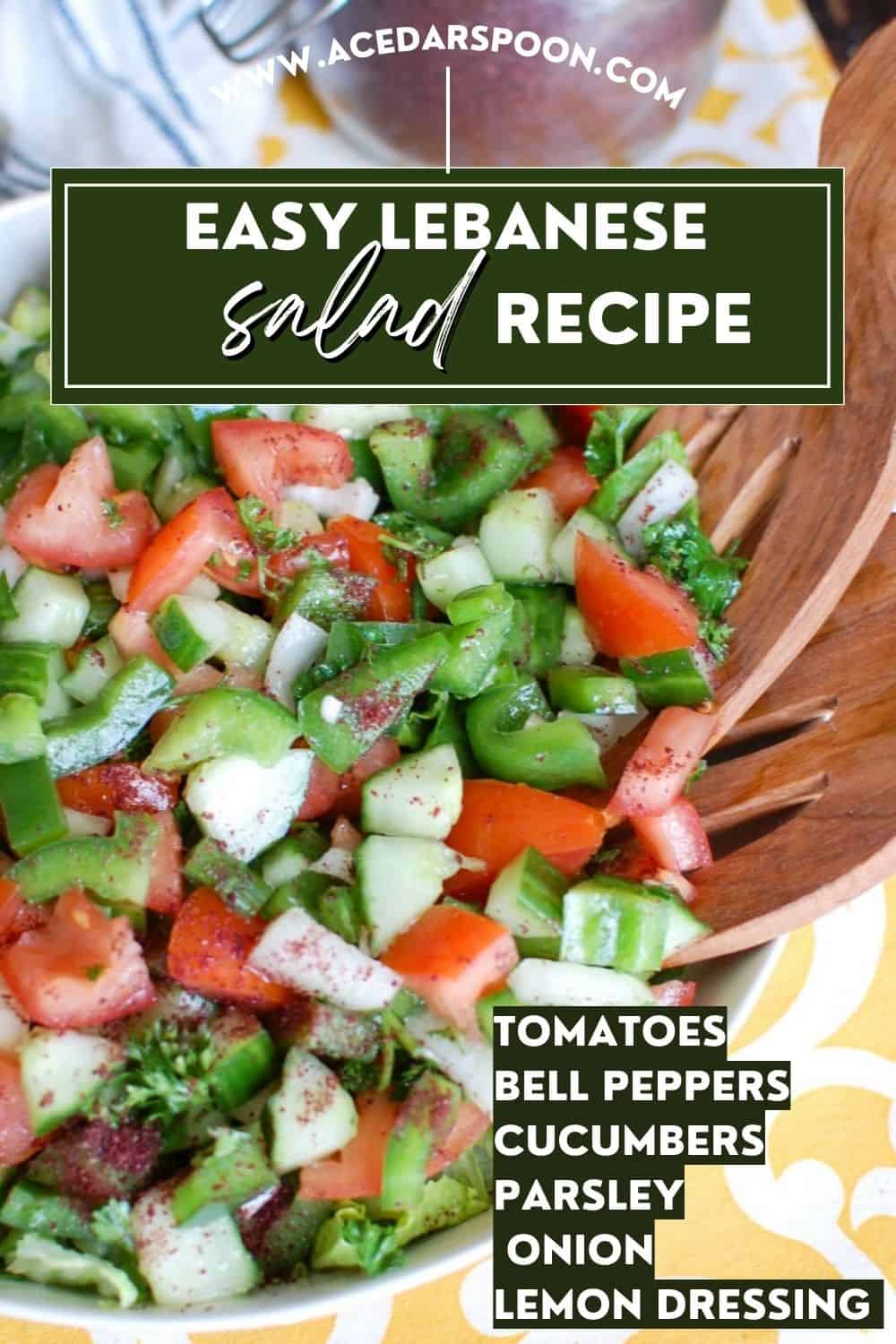 Easy Lebanese Salad - A Cedar Spoon