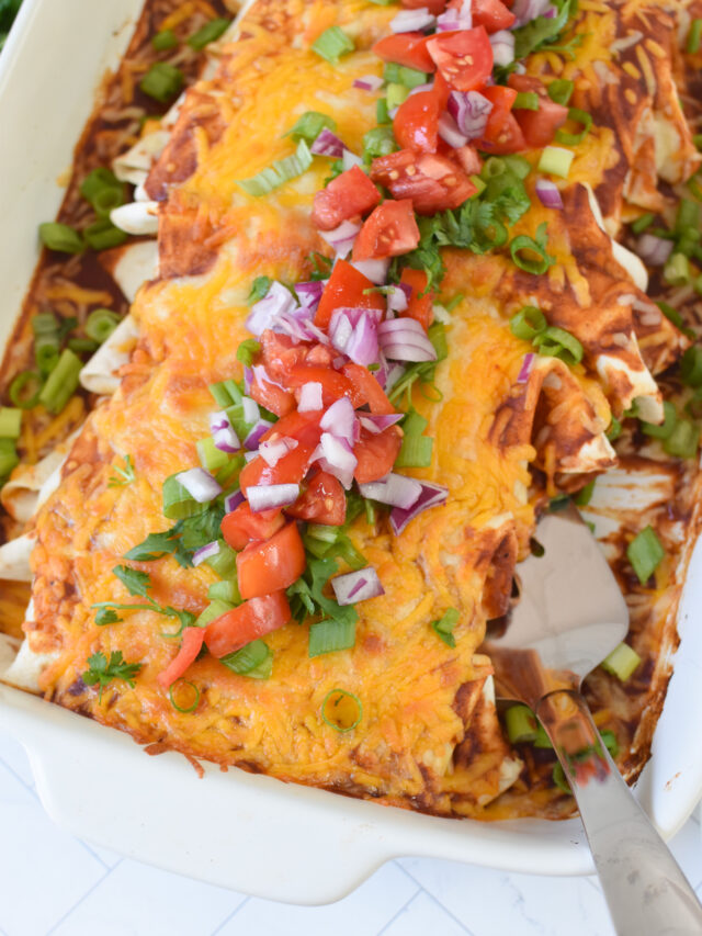 Easy Vegetarian Enchiladas Recipe - A Cedar Spoon