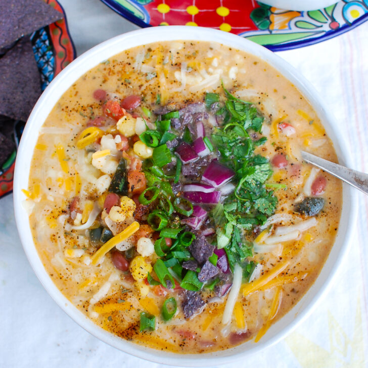 Zesty Bean Pozole Soup - A Cedar Spoon