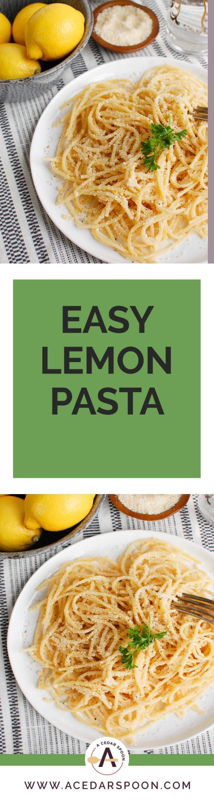 Lemon Pasta Recipe - A Cedar Spoon