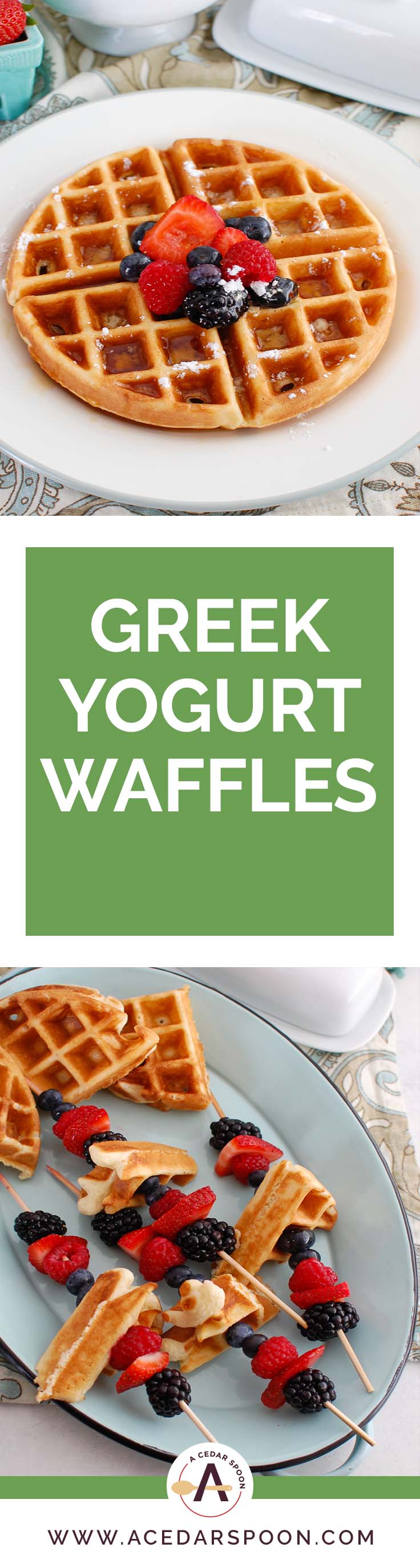 Greek Yogurt Waffles - A Cedar Spoon