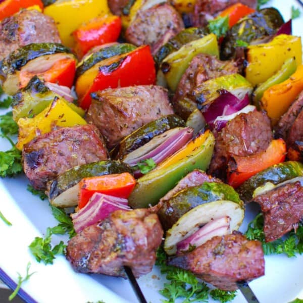 Mediterranean Beef Kabobs - A Cedar Spoon