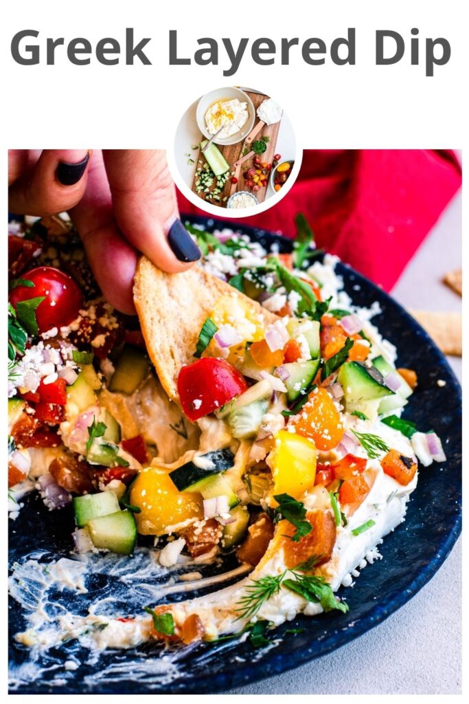 Layered Greek Dip - A Cedar Spoon