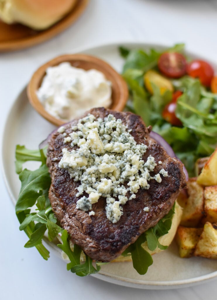 Easy Blue Cheese Burger - A Cedar Spoon