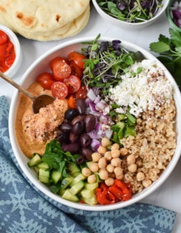 Easy Mediterranean Hummus Bowl - A Cedar Spoon