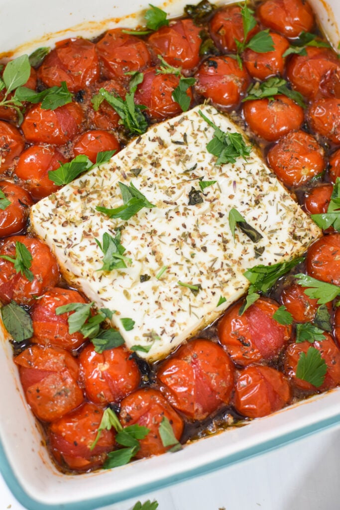 Easy Baked Feta Recipe - A Cedar Spoon