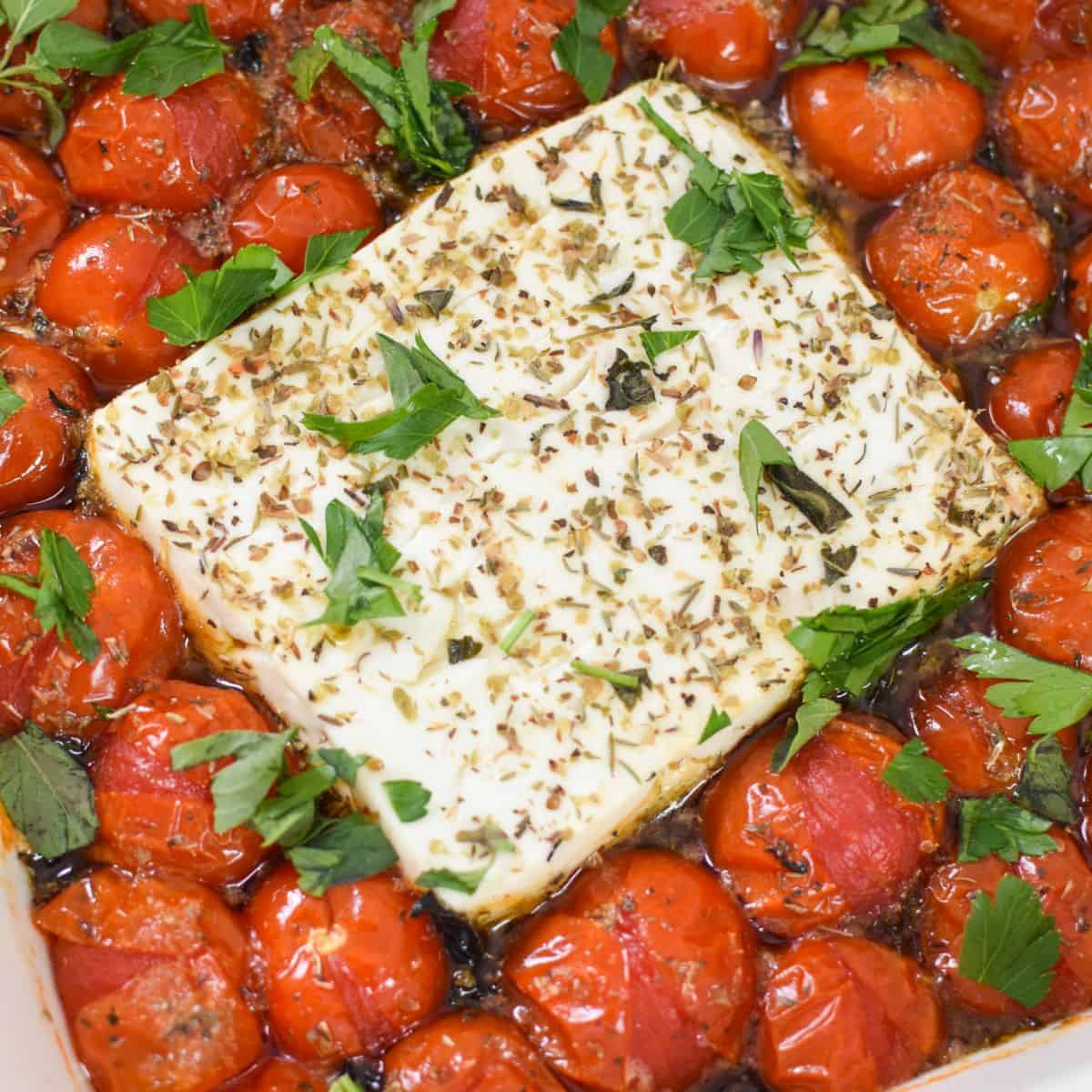 Easy Baked Feta Recipe - A Cedar Spoon