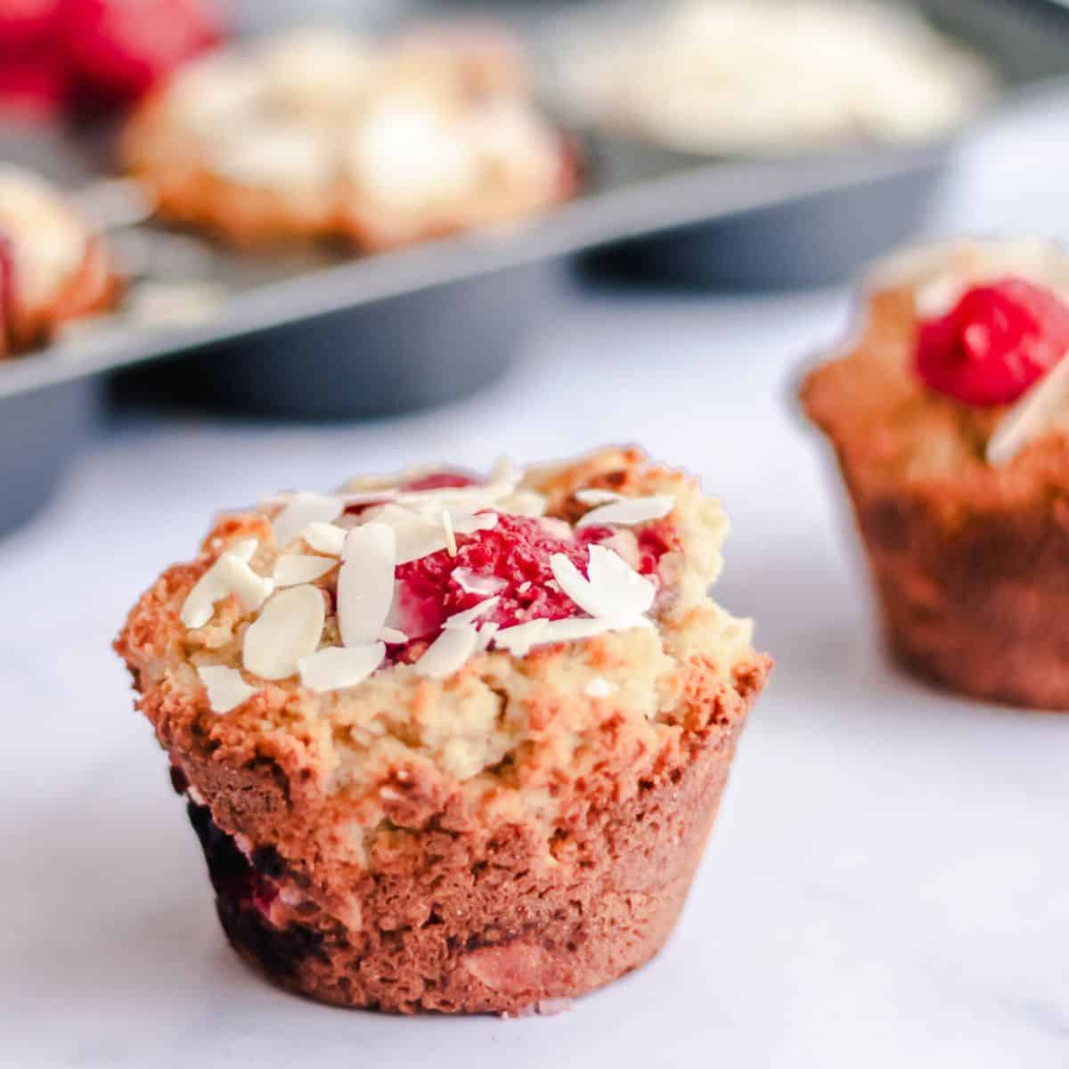 Keto Raspberry Muffins - A Cedar Spoon