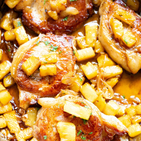 Easy Pineapple Pork Chops - A Cedar Spoon