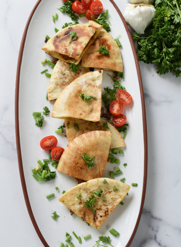 Arayes (Lebanese Meat Stuffed Pitas) - A Cedar Spoon