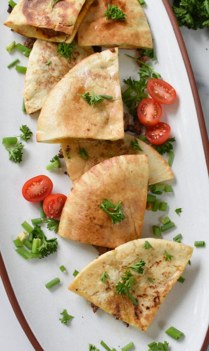 Arayes (Lebanese Meat Stuffed Pitas) - A Cedar Spoon