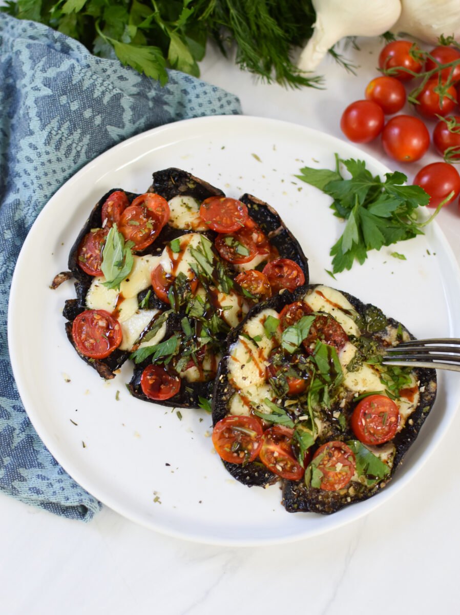 Caprese Stuffed Portobello Mushrooms - A Cedar Spoon