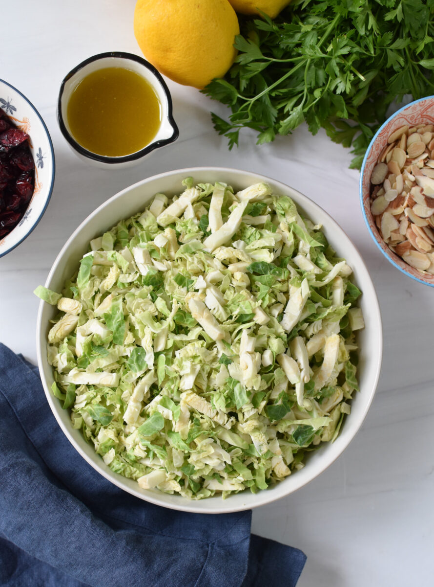 Lemon Brussels Sprout Slaw - A Cedar Spoon
