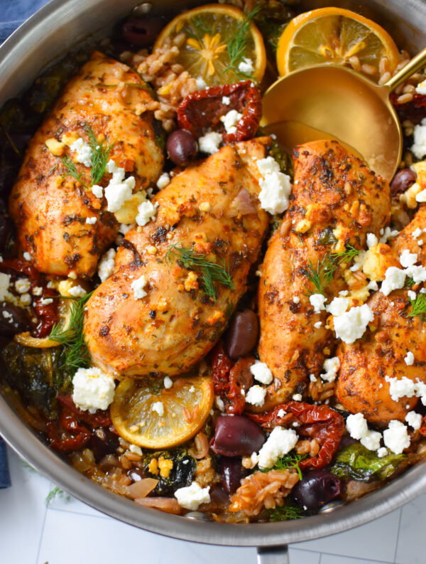 Sun-dried Tomato Farro Chicken Bake - A Cedar Spoon