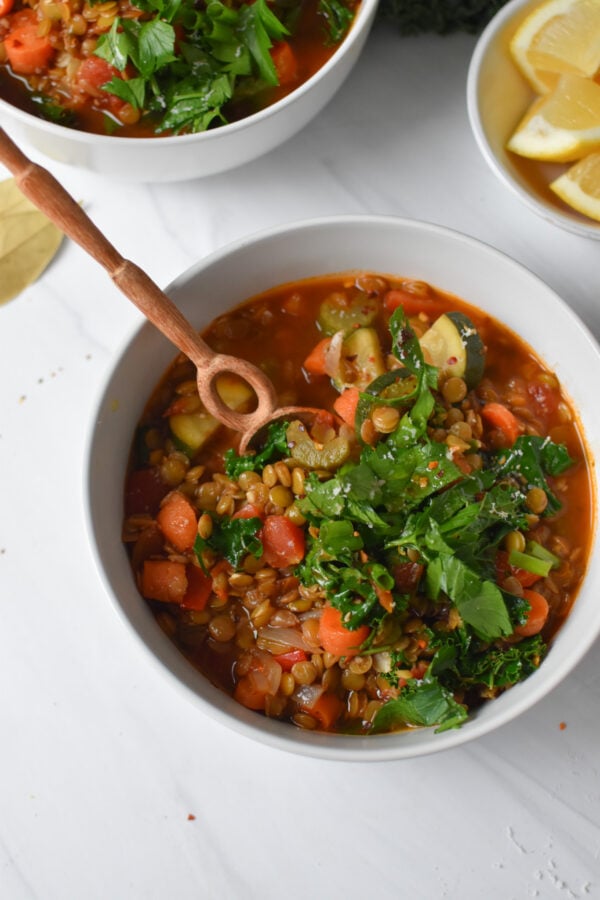 Italian Style Lentil Soup - A Cedar Spoon