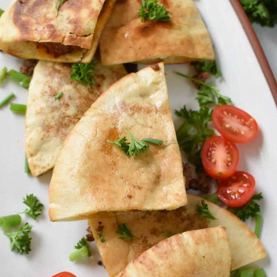 Arayes (Lebanese Meat Stuffed Pitas) - A Cedar Spoon