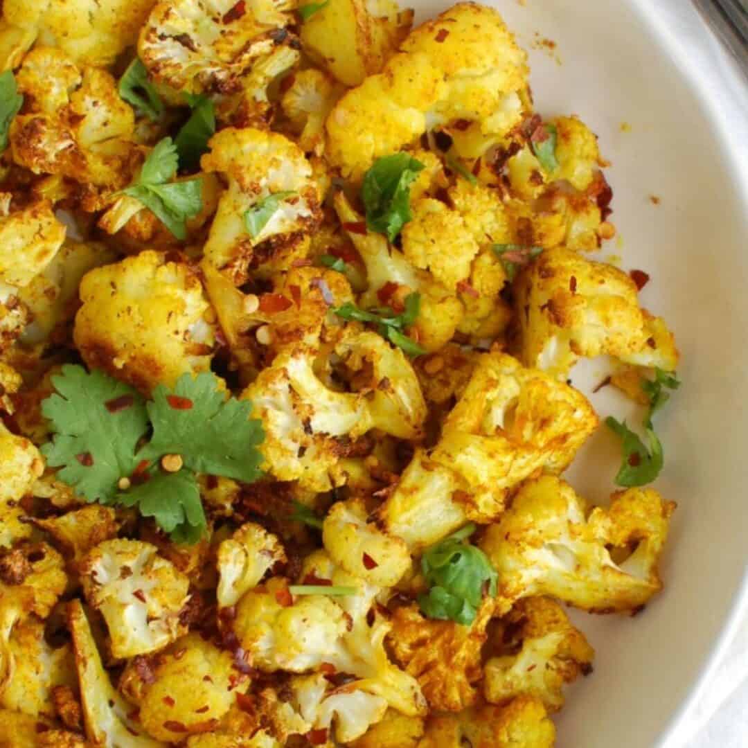 Turmeric Roasted Cauliflower - A Cedar Spoon