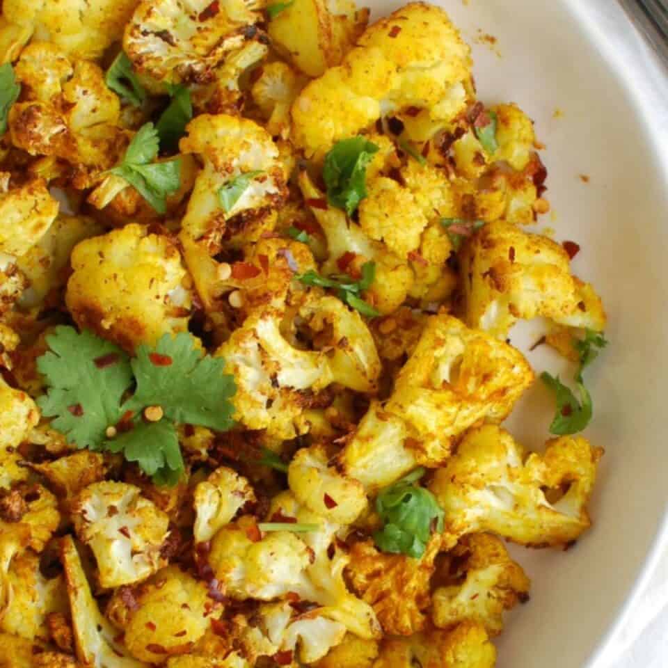 Turmeric Roasted Cauliflower - A Cedar Spoon