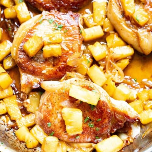 Easy Pineapple Pork Chops - A Cedar Spoon