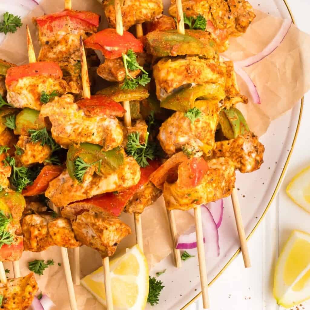 Lebanese Chicken Kebabs - A Cedar Spoon