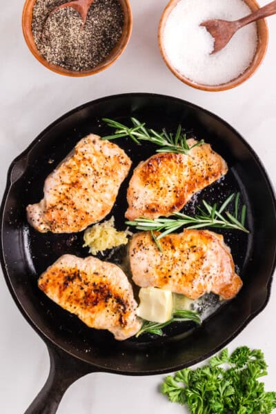 Pan Seared Pork Chops - A Cedar Spoon