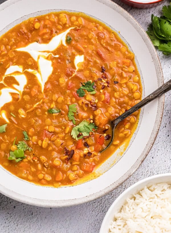 Easy Red Lentil Dahl Recipe - A Cedar Spoon