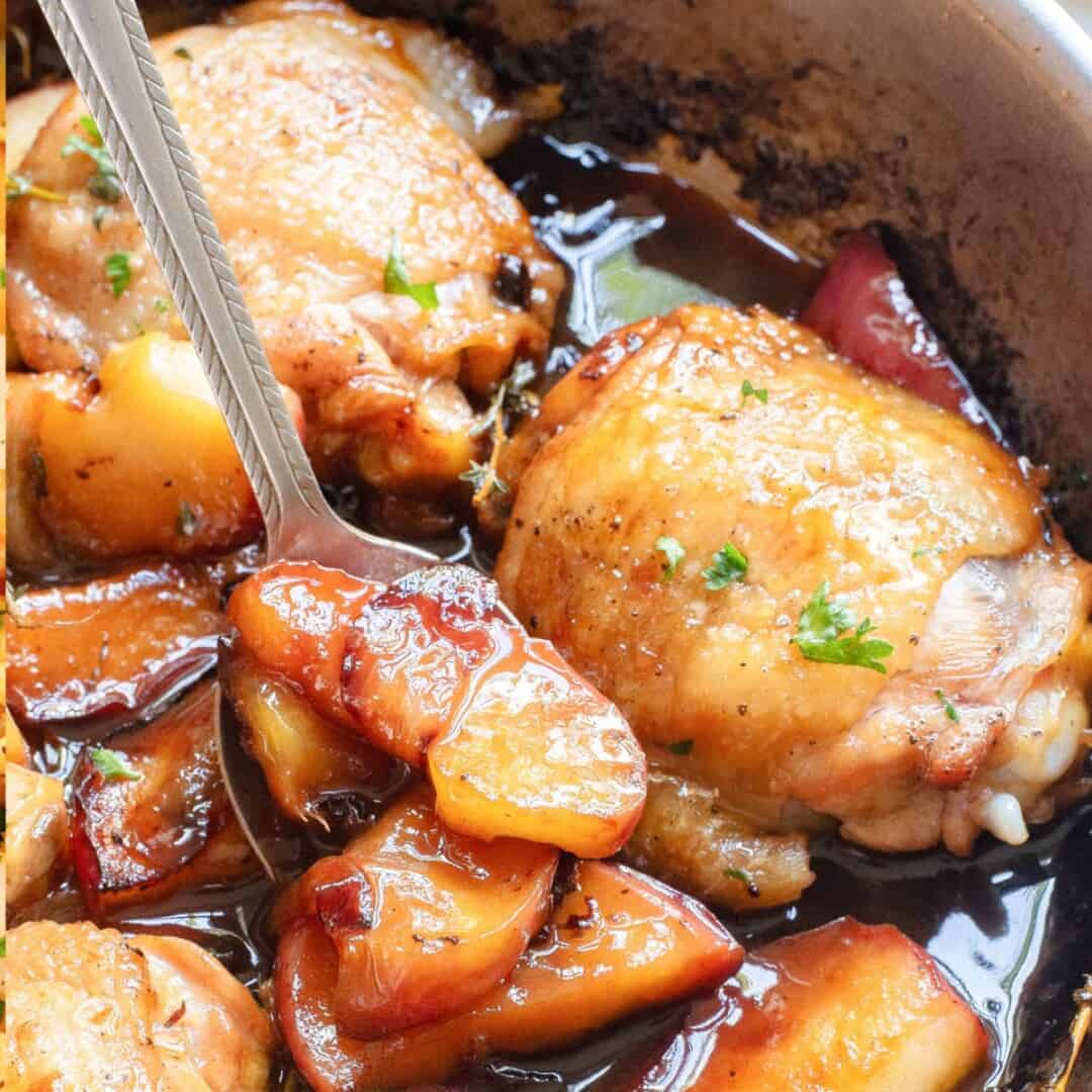 Skillet Apple Cider Chicken - A Cedar Spoon