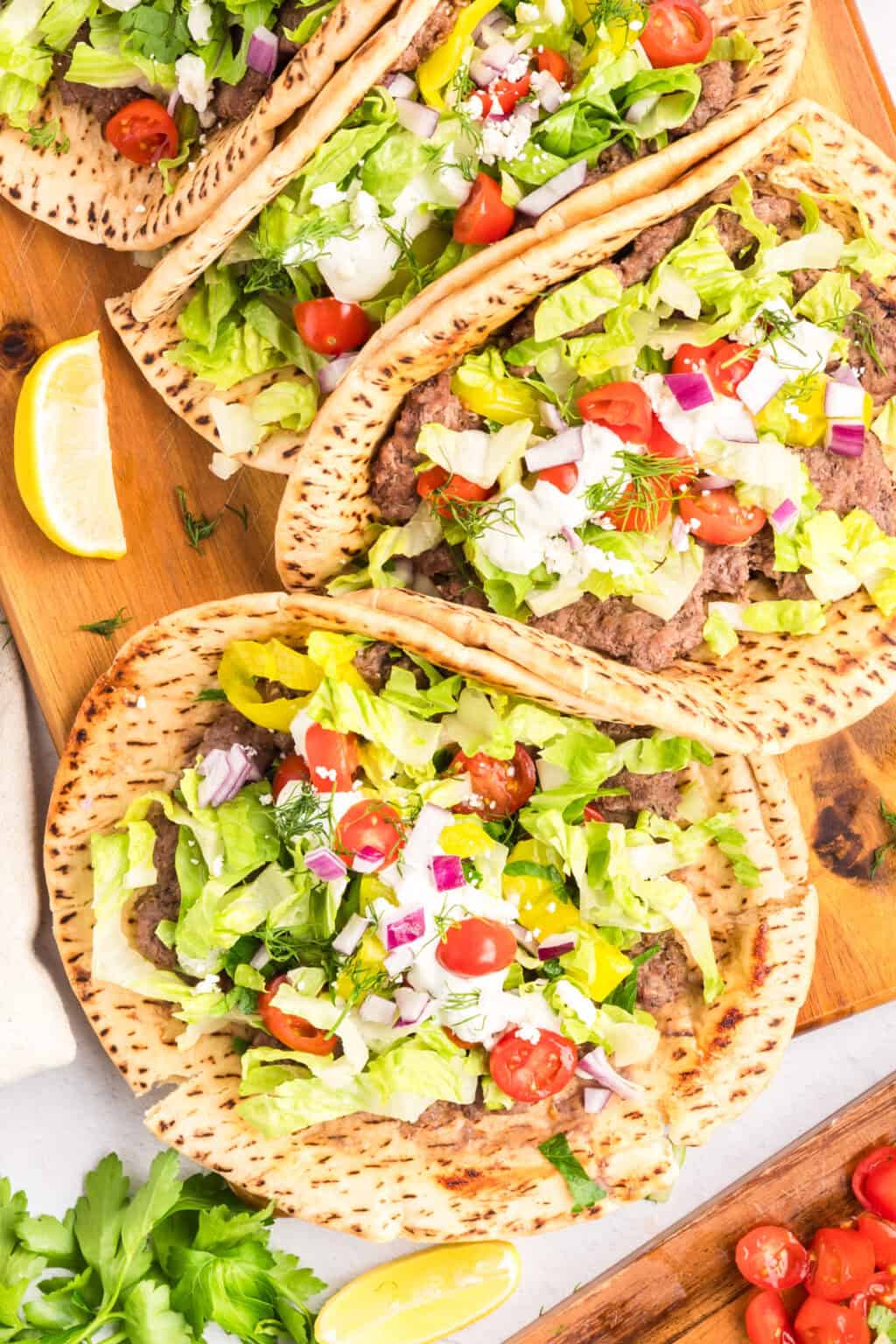 Gyro Style Smash Burger Tacos A Cedar Spoon